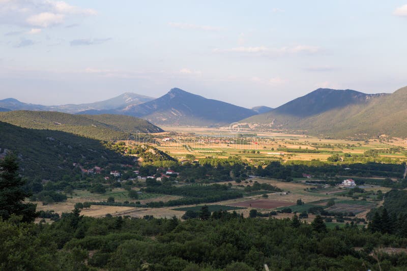 View of the Mountain Region of Greece, Thessaly Stock Image - Image of ...