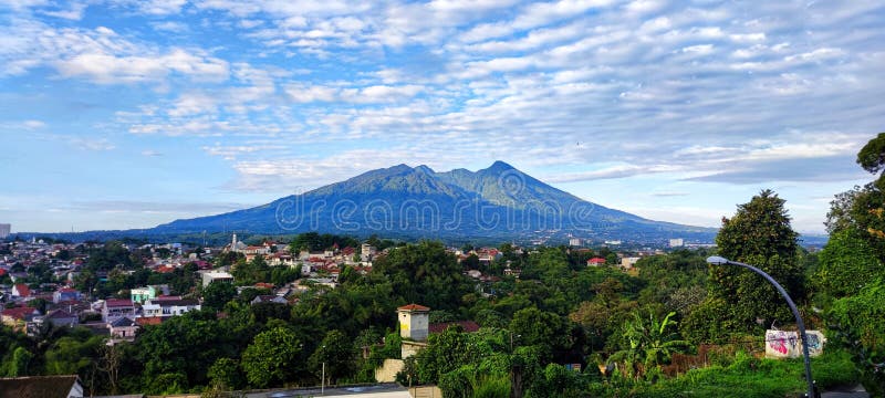 View Mountain Salak from Bogor Stock Photo - Image of view, bogor ...