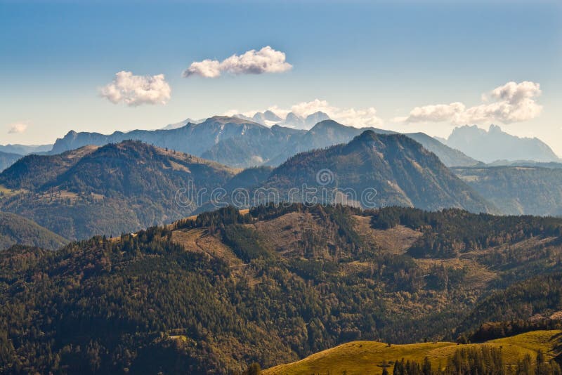 View of Mountains in Austrian Alps Stock Image - Image of lferhorn ...