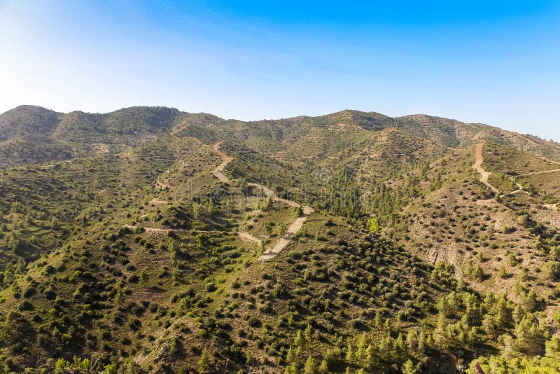 View in Mountains in Cyprus. Stock Image - Image of nature, wild: 95757383