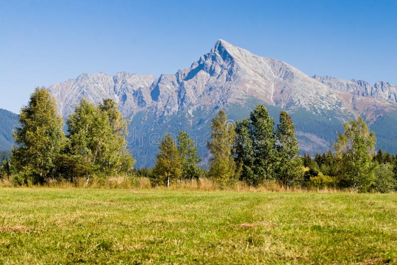 View on Mountains of High Tatras and Peak Krivan Stock Photo - Image of ...