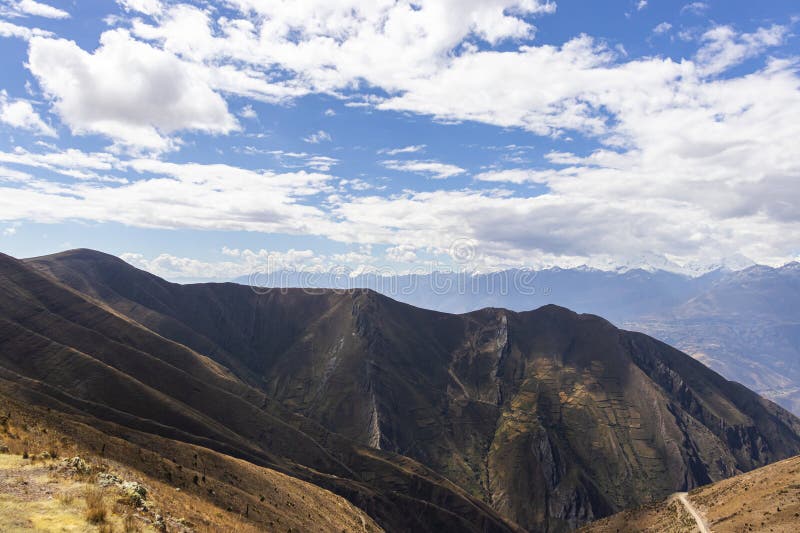 View of the Mountains and Sky at Noon High in the Peruvian Highlands ...