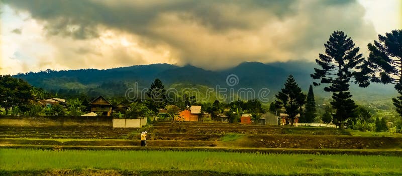 View of the Mountains of Sukabumi, Bogor, West Java Stock Photo - Image ...