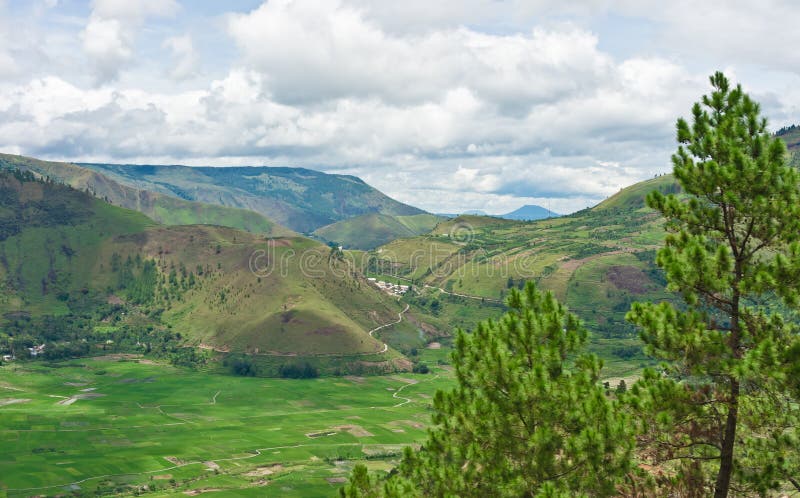 View of Mountains in Sumatra Stock Photo - Image of beautiful, blue ...