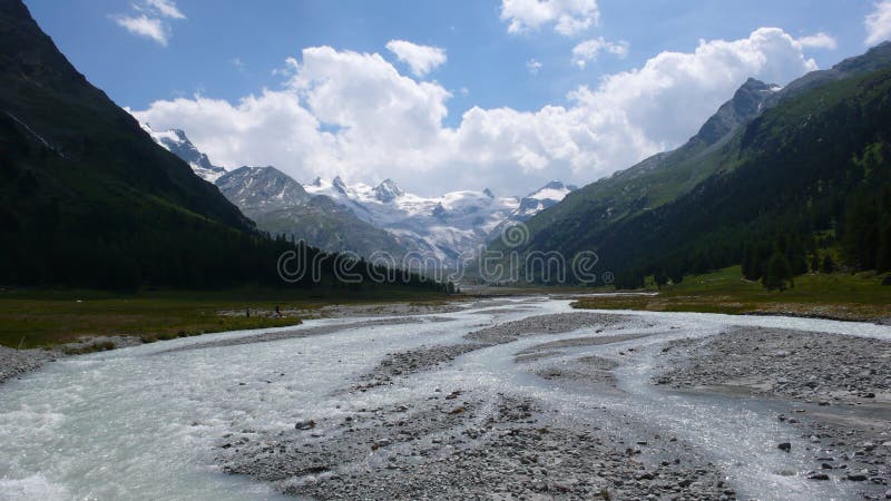 Roseg Valley in Switzerland Stock Photo - Image of switzerland, view ...
