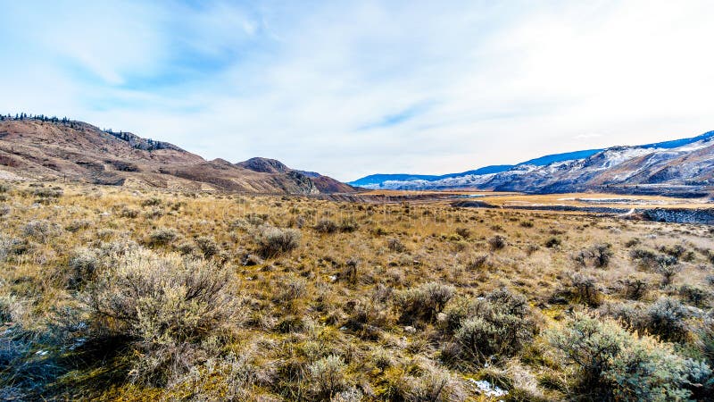 View of the Mountains and Thompson River Valley Stock Image - Image of ...