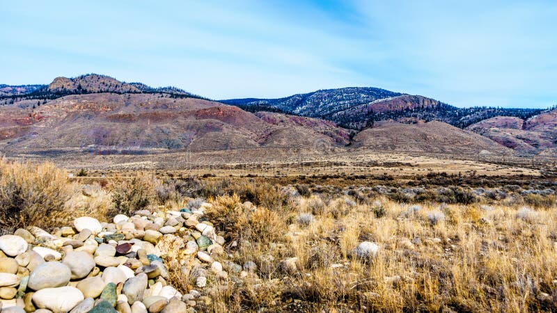 View of the Mountains and Thompson River Valley Stock Photo - Image of ...