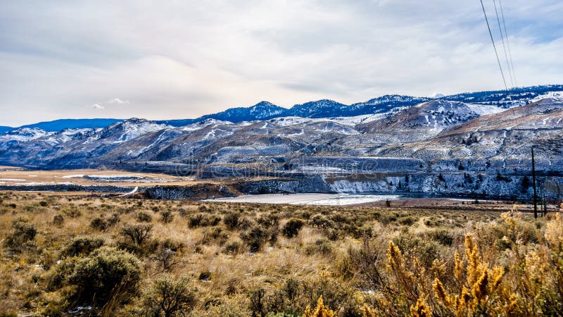 View of the Mountains and Thompson River Valley Stock Photo - Image of ...