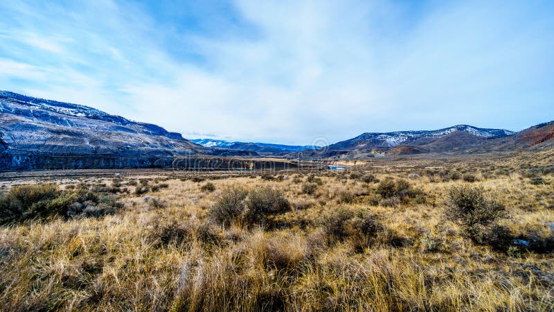 View of the Mountains and Thompson River Valley Stock Photo - Image of ...