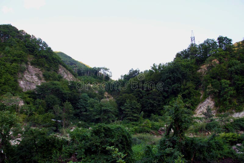 View of the Mountains in the Tuapse District Stock Photo - Image of ...