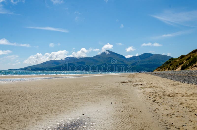 View of the Mourne Mountains from Murlough Beach Stock Image - Image of ...