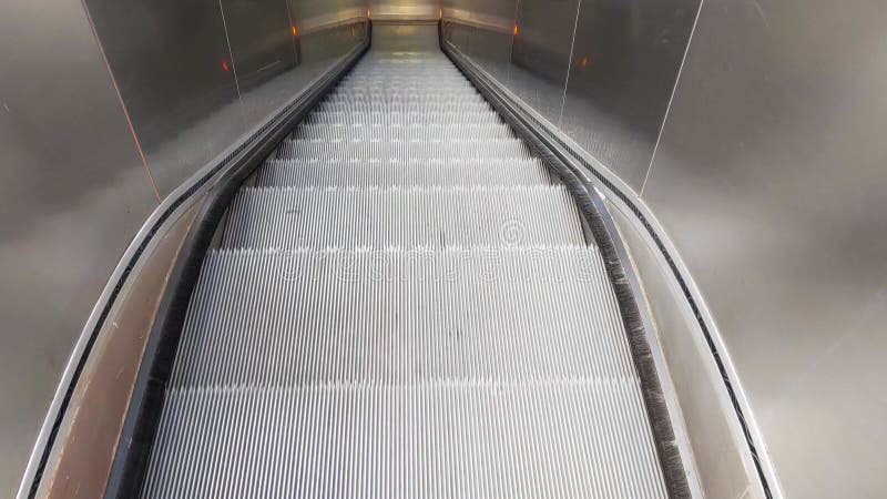 View of the Movement of the Elevator in the Mall or Subway. Convenient ...