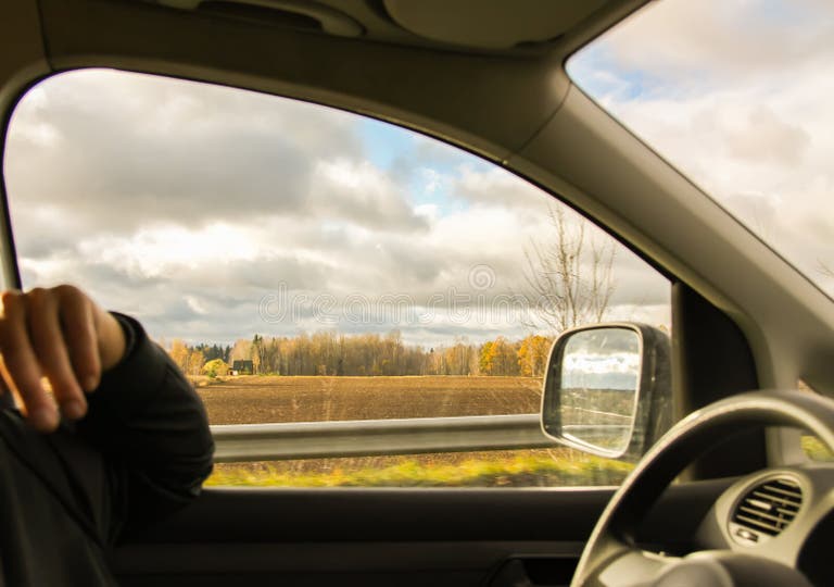 View through the Car Windscreen Stock Photo - Image of drive, fast ...