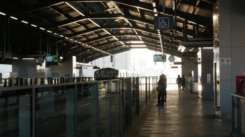 View of the MRT Monorial Train Public Transportation Platform Station ...