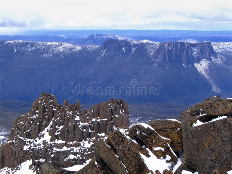 View from Mt Ossa stock image. Image of environment, overland - 15701359
