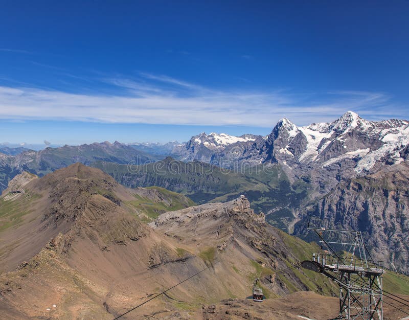 View from Mt. Schilthorn in Switzerland Stock Image - Image of alpine ...