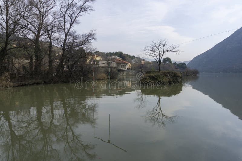 View of the Mtkvari (Kura) River from the Shore in the City of Mtskheta ...