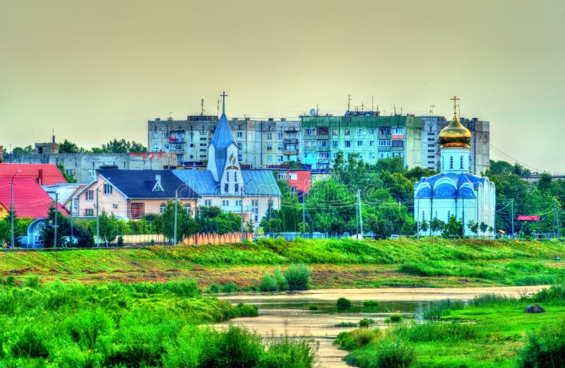 View of Mukachevo Town with Churches, Ukraine Stock Photo - Image of ...