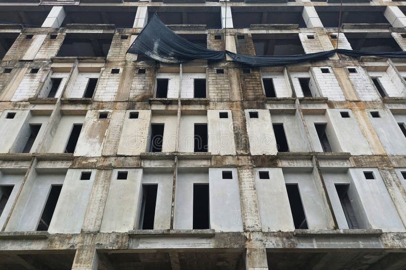 A Multi-storey Apartment Building is Visible during Construction Stock ...