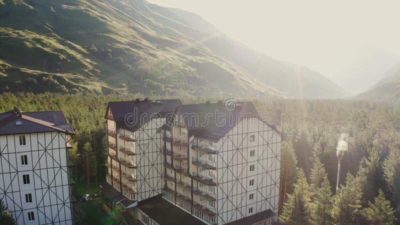 View of a Multi-story Hotel Complex in the Lowlands of a Mountain ...