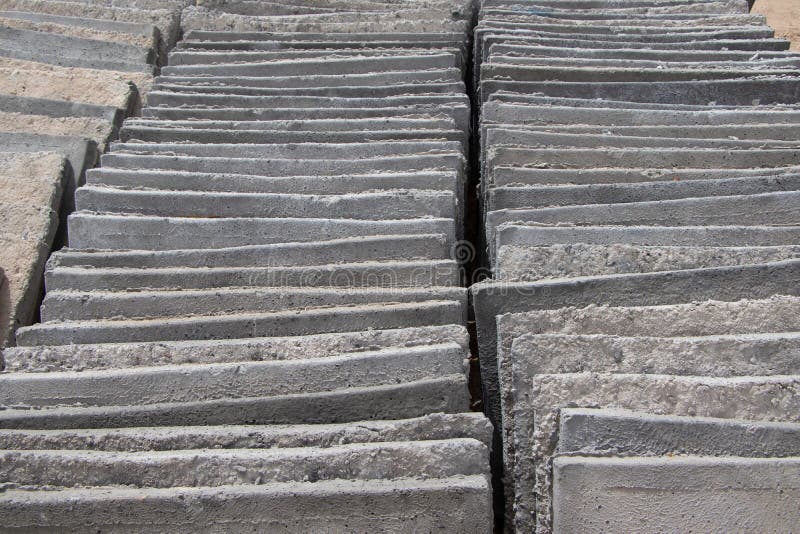 View of Multiple Cement Gray Bricks Structured Under the Sun Stock ...