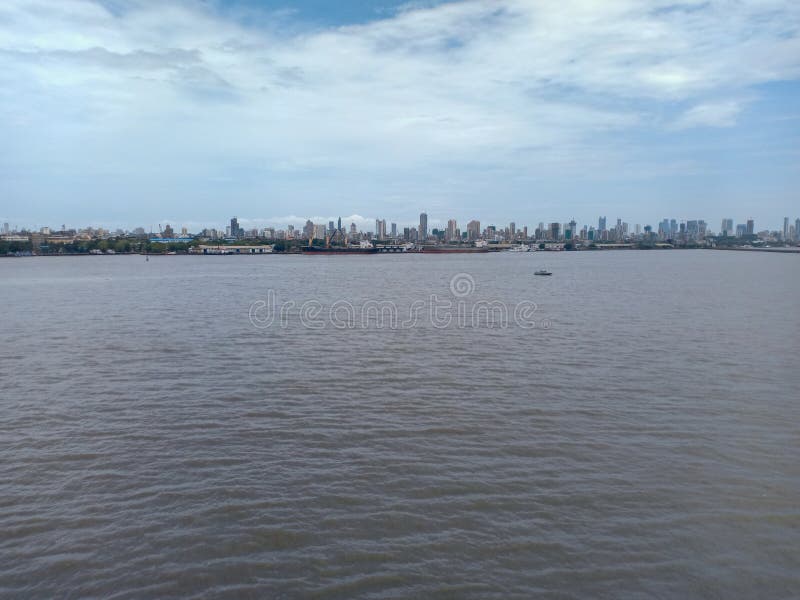 A View of Mumbai City from Ocean Stock Photo - Image of channel, river ...