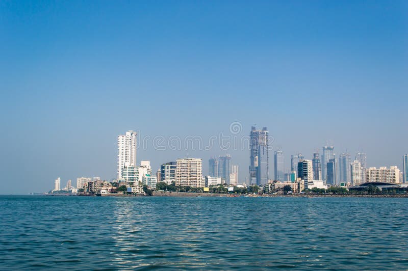 Mumbai City Skyline in Maharashtra India Stock Photo - Image of ...