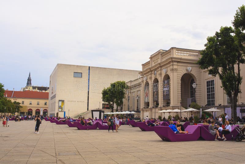 View of the Museumsquartier in Vienna Editorial Photo - Image of ...