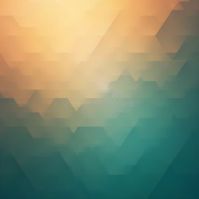 Muted Rust and Teal Gradient with Abstract Triangles Floating in the ...