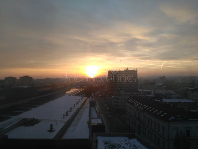 View from my side stock image. Image of clouds, buildings - 110790013