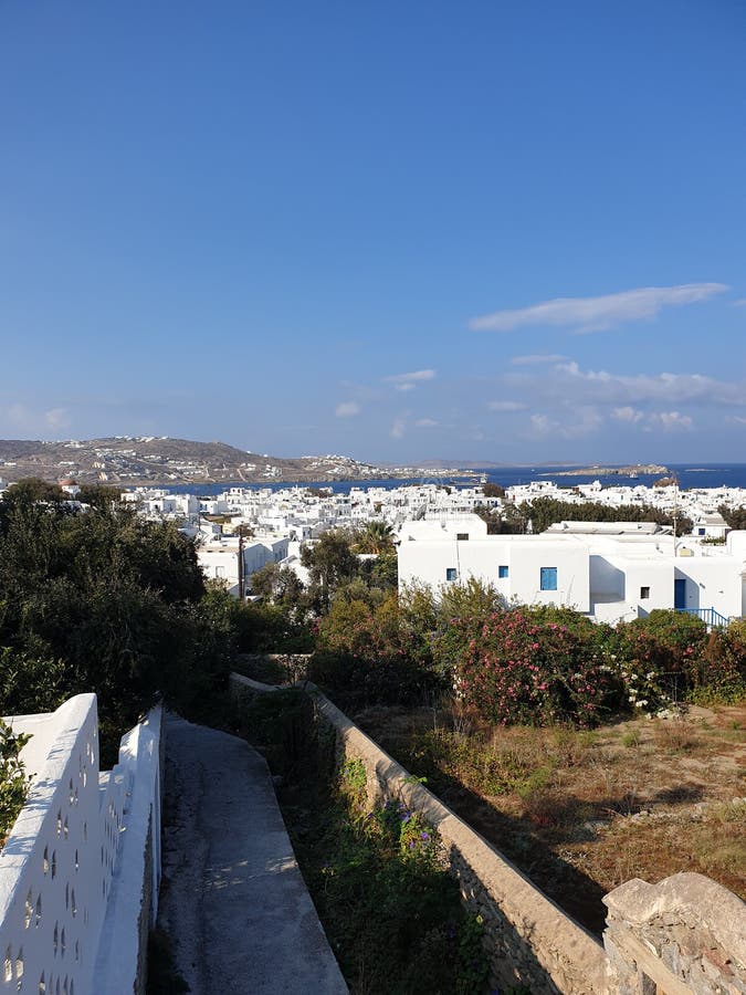 View of Mykonos stock image. Image of mykonos, view - 161087779
