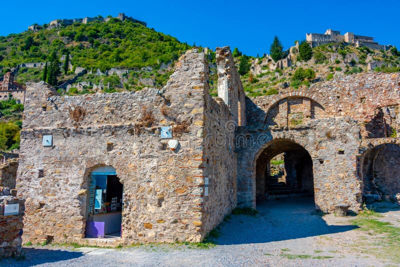 View of Mystras Archaeological Site in Greece Stock Photo - Image of ...