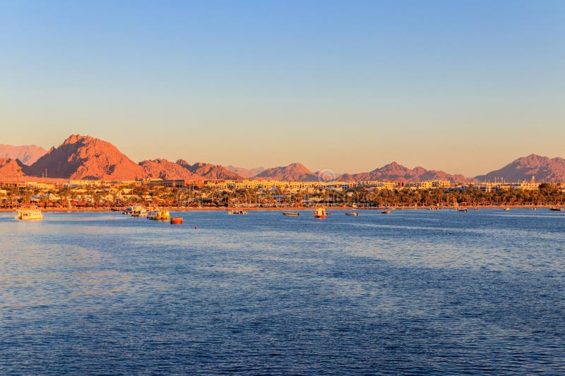 View of Naama Bay in Sharm El Sheikh, Egypt Stock Photo - Image of ...