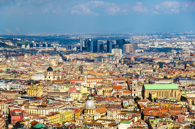 View of Naples Towards the Centro Direzionale and Napoli Centrale Stock ...