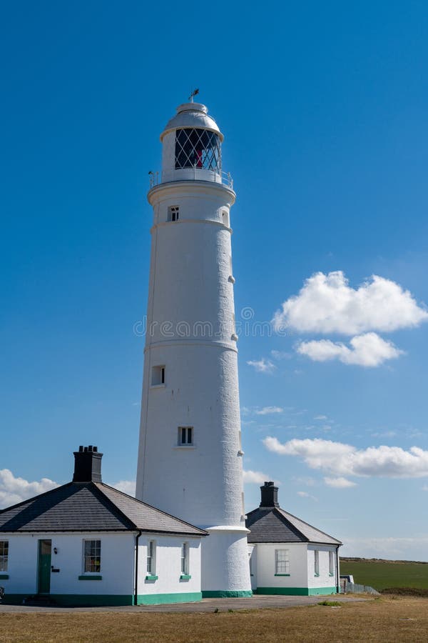 View of the Nash Point Lighthouse in South Wales Stock Photo - Image of ...