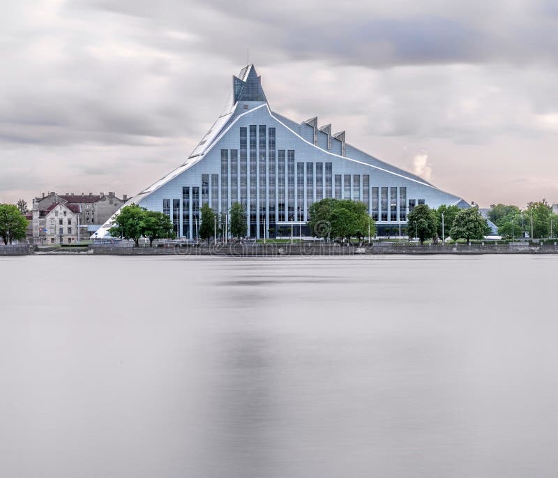 View of National Library, Riga, Latvia Editorial Photo - Image of ...