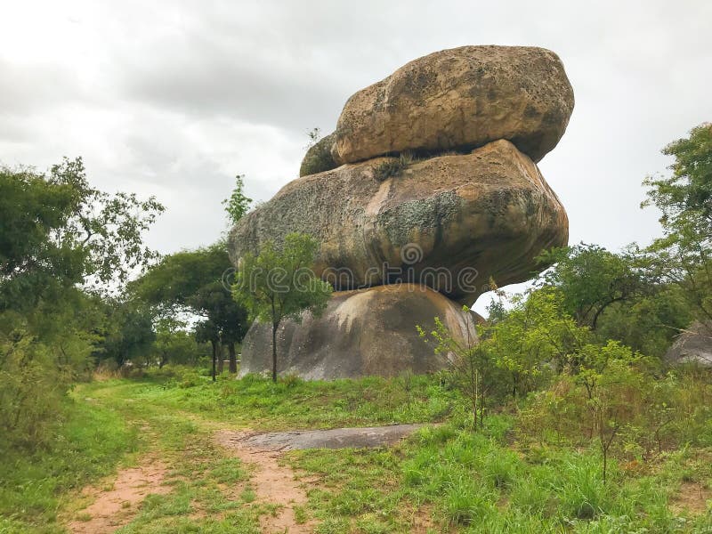 Natural Balancing Rocks at Epworth, Zimbabwe Stock Image - Image of ...