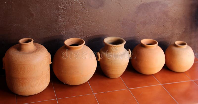 View of Natural Clay Pots and Jars on the Ground Stock Photo - Image of ...