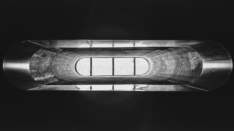 View of Natural Light from Below of Ventilation Hole with Rectangle ...