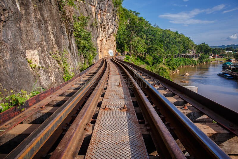 View of Nature and Railroad Tracks Stock Image - Image of rail, metro ...
