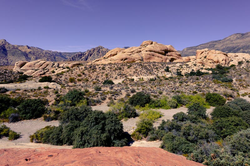 View of Nature in Red Rock Canyon in Nevada, USA Stock Image - Image of ...