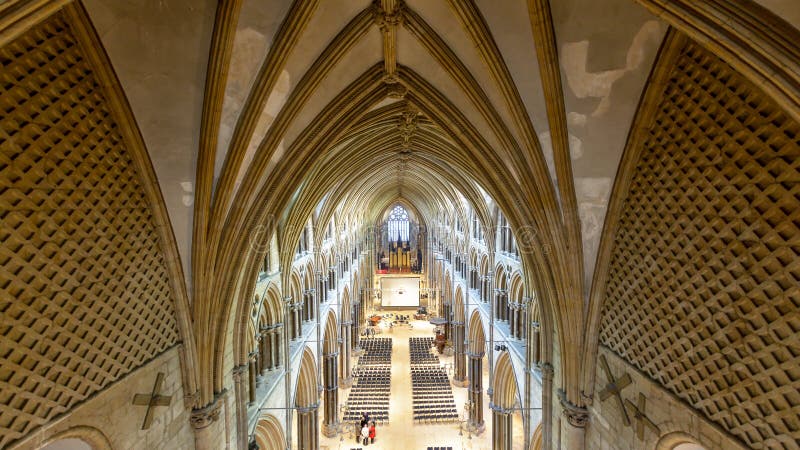 View of Nave from Balcony in Lincoln Cathedral B Editorial Stock Photo ...