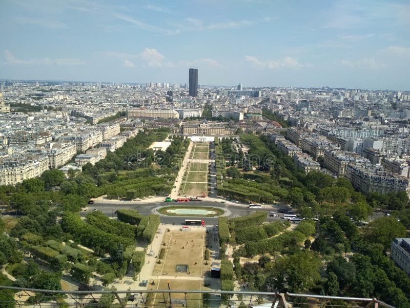 View from the 2nd Level of Eiffel Tower, Pairs Stock Image - Image of ...