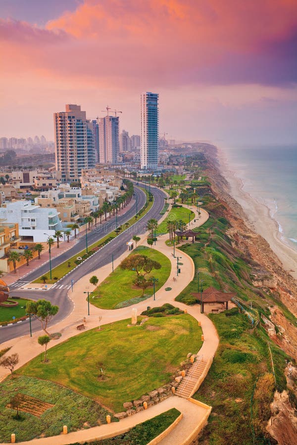 View of Netanya City, Israel Stock Photo - Image of road, dawn: 49776706