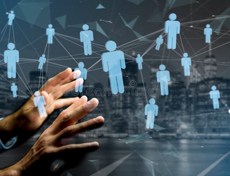 Network Connection with People Linked Each Other - Business and Stock ...