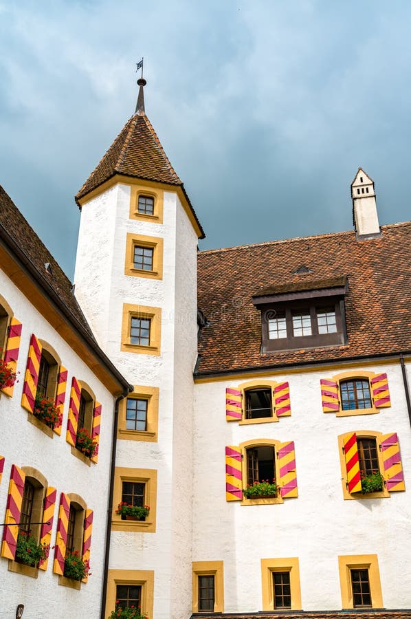 Neuchatel Castle in Switzerland Stock Image - Image of europe ...