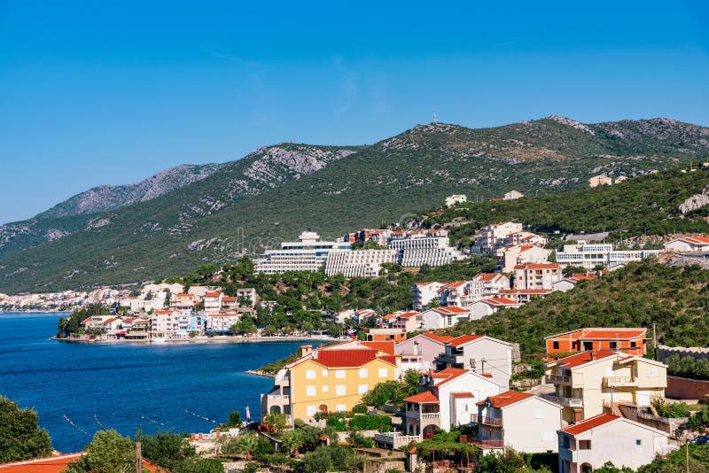 View of Neum town stock photo. Image of seaside, tourism - 82066930