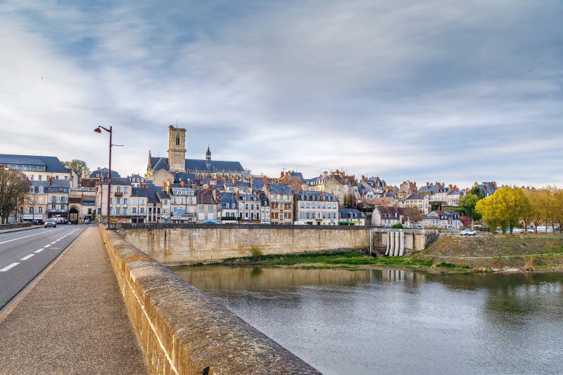 Bridge in Nevers - NEVERS - France Stock Photo - Image of loire, green ...