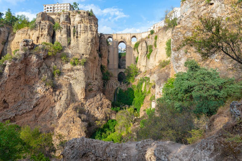 View of the New Bridge of Ronda, Andalusia, Spain Stock Photo - Image ...