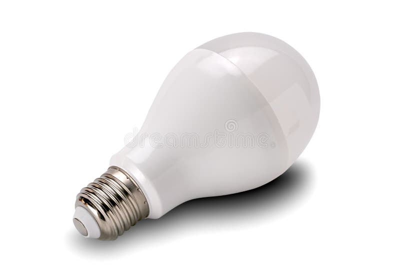 View of New Electric Light Bulb Isolated on White Background Stock ...